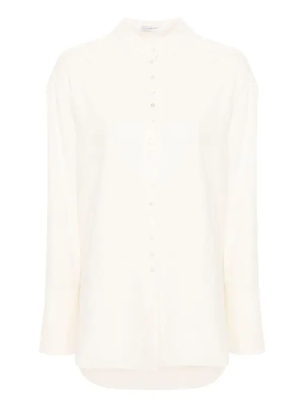 THE ROW Silk Buttoned Shirt - Neutrals