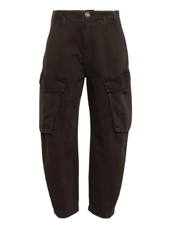 Pinko Mid-rise Tapered Cargo Trousers - Brown