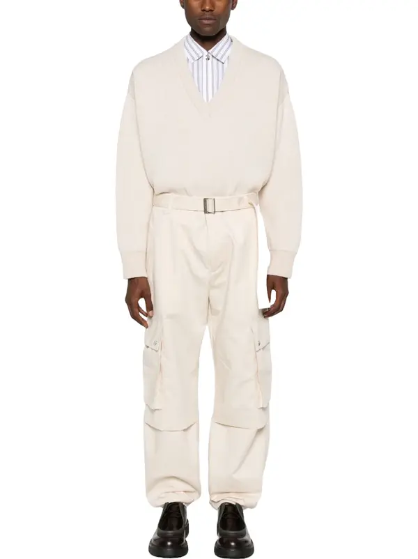 Jacquemus Le Cargo Straight Trousers - Neutrals