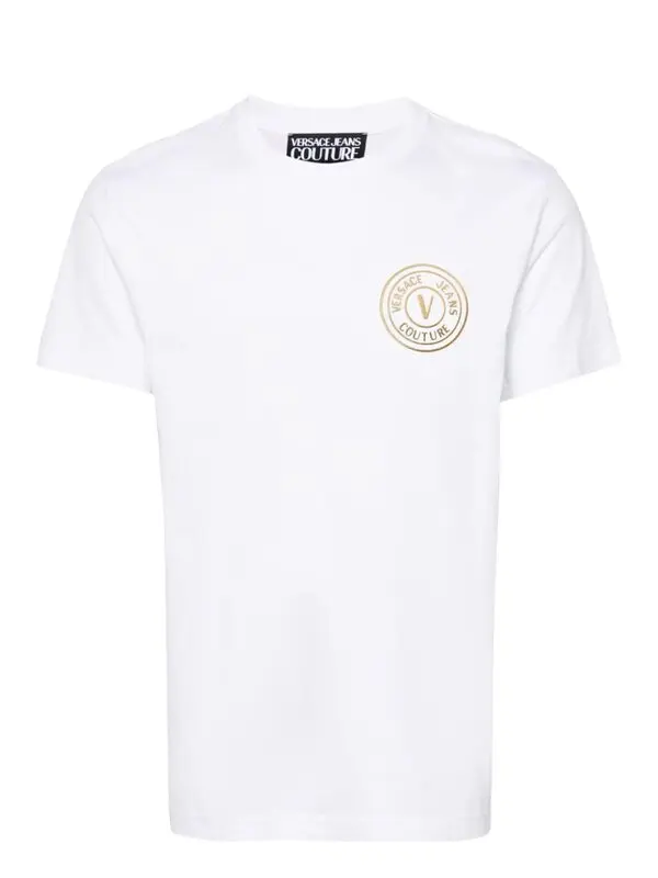 Versace Logo-print Cotton T-shirt - White