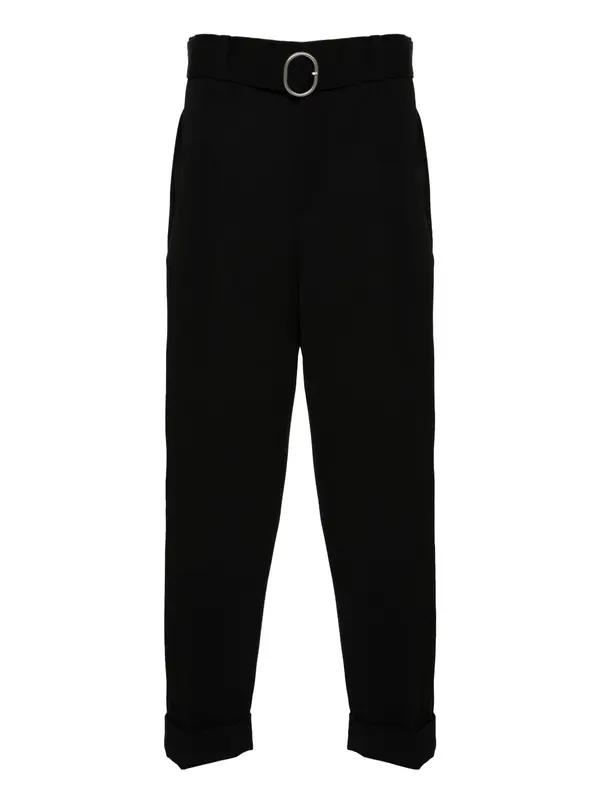 JIL SANDER Straight-leg Wool Trousers - Black