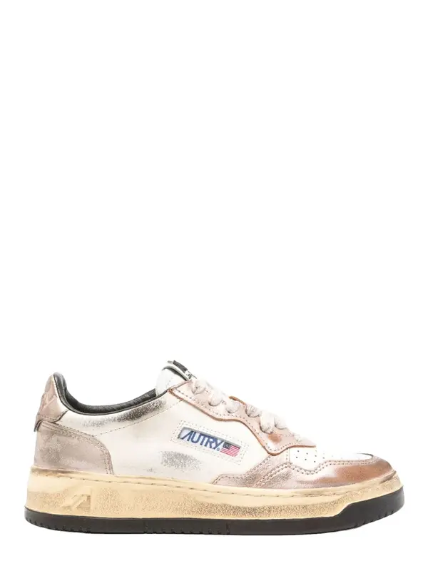 AUTRY Medalist Super Vintage Distressed Sneakers - White