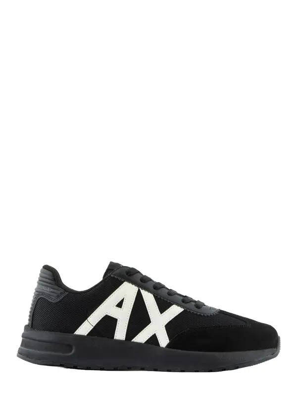 Armani Exchange Panelled Low Top Sneakers - Black