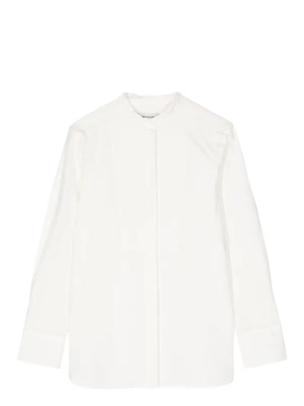 Maison Kitsuné Collarless Shirt - White