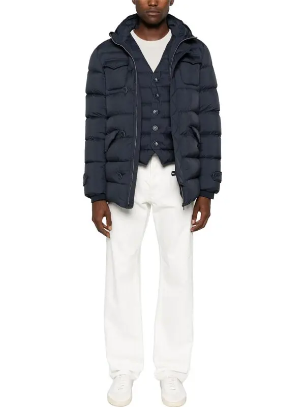 Herno Hooded Down Jacket - Blue