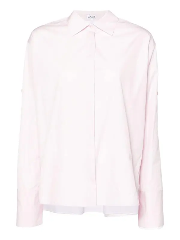 Loewe Spread-collar Poplin Shirt - Pink