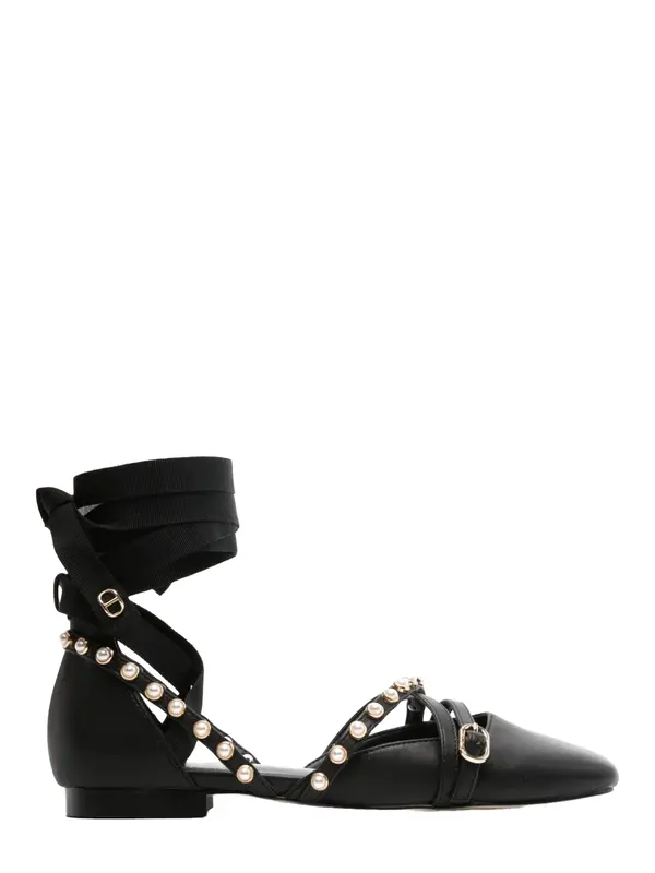 TWINSET Tied Ballerina Shoes - Black
