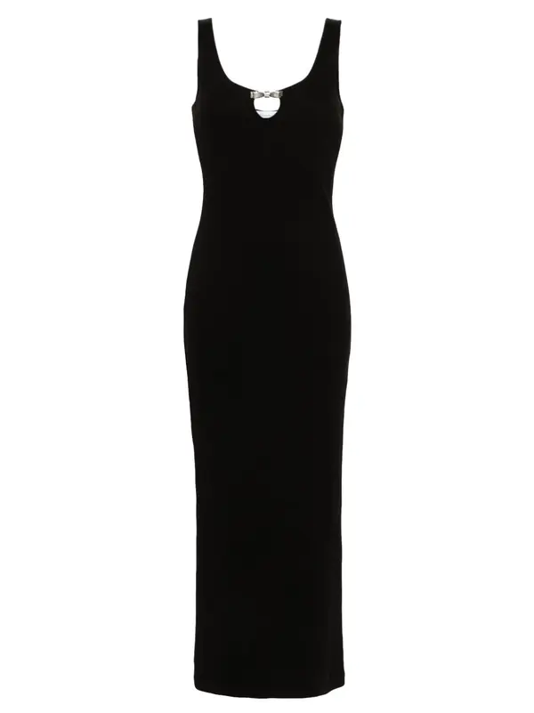 Blumarine Bow-detailed Maxi Dress - Black