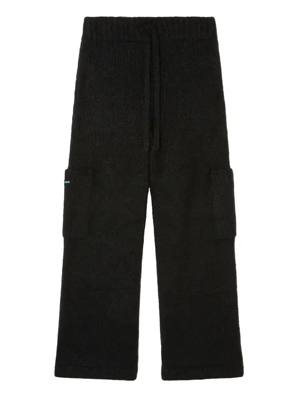 Alanui Finest Rib-knitted Trousers - Black