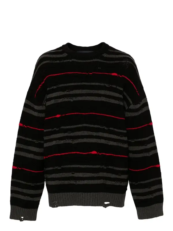 JUUN.J Striped Jumper - Black