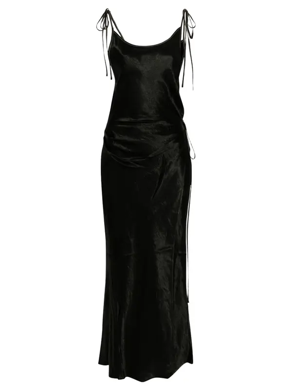 Acne Studios Crinkled Satin Dress - Black
