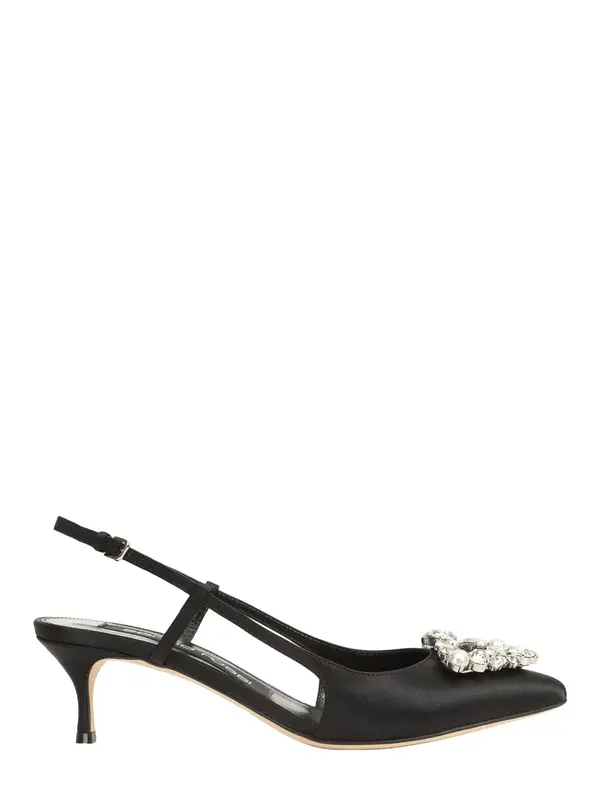 SERGIO ROSSI Godiva Precious Slingback Pumps - Black
