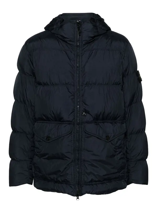 Stone Island Compass-badge Puffer Jacket - Blue