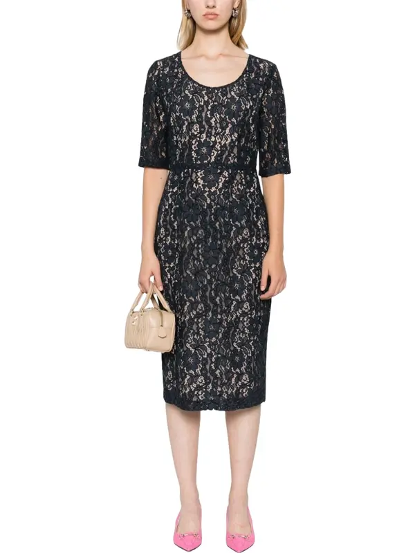 BLANCA VITA Alnus Lace Midi Dress - Blue