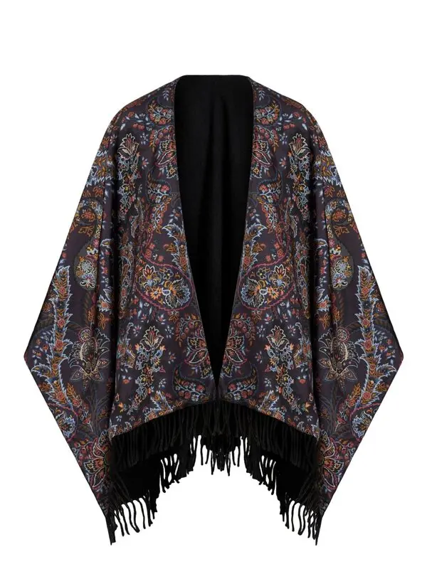 Etro Paisley-print Cape - Black