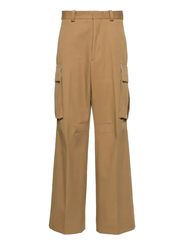 Victoria Beckham Twill Straight Cargo Pants - Brown