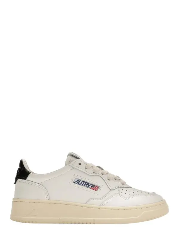 AUTRY Medalist Leather Low Top Sneakers - White/black