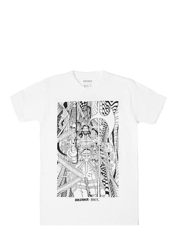 BAIT X Brzrkr #1 Tradd Moore Cover Black And Tee Shirt - White