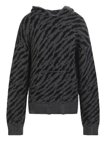 Rhude Two-tone Wool And Cashmere Knit Hoodie - Grey