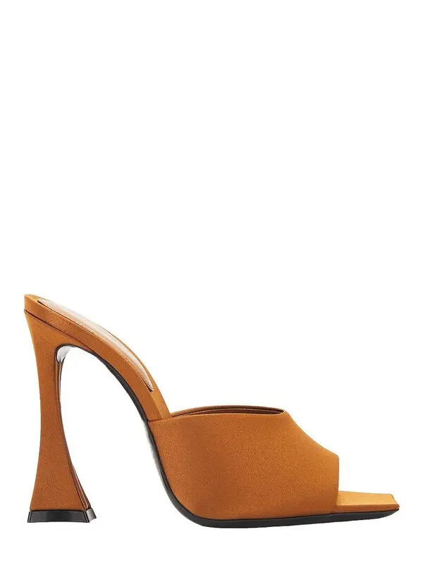 Saint Laurent Hall Mule Sandal - Autumn Brown
