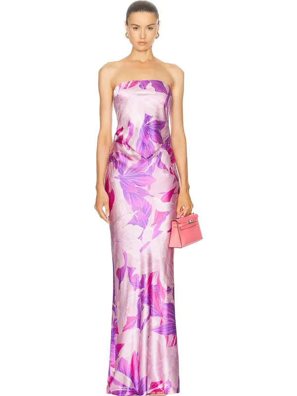Retrofete Skye Silk Dress - Lavender Botanical