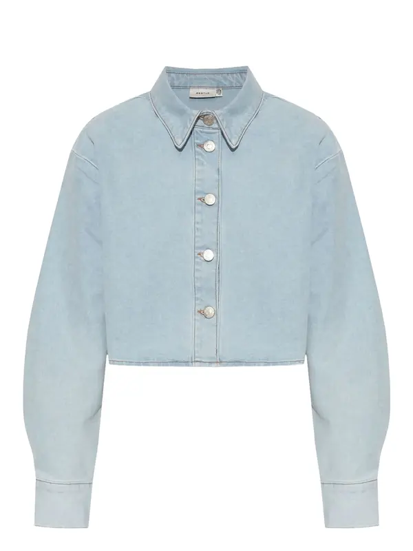 GESTUZ Washed Buttoned Shirt - Blue