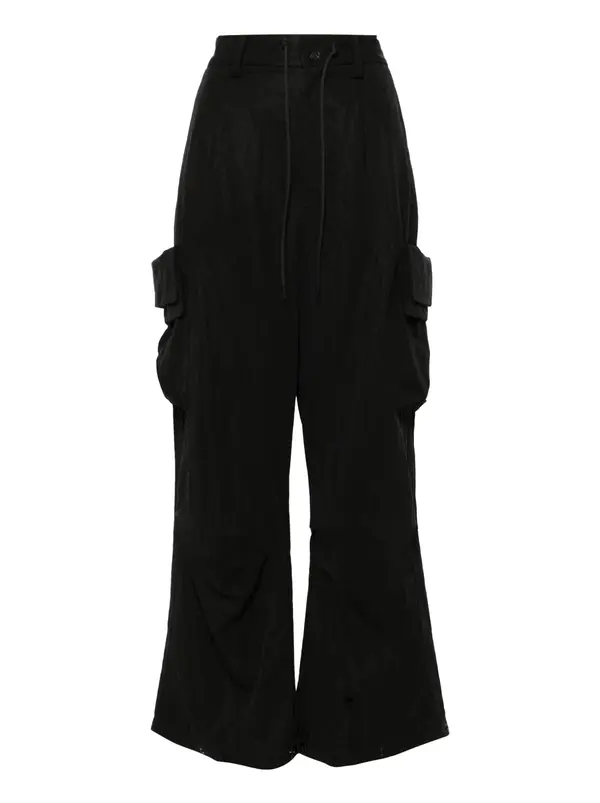 Y3 Drawstring Cargo Trousers - Black