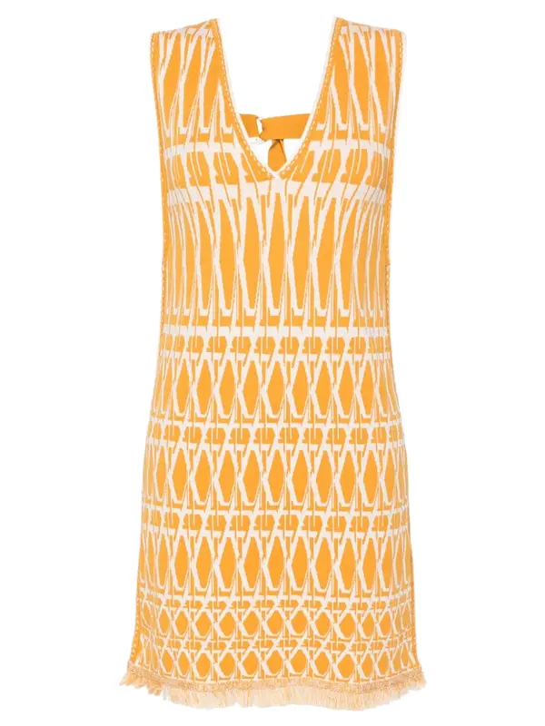 Diane Von Furstenberg Reilly Knitted Mini Dress - Yellow