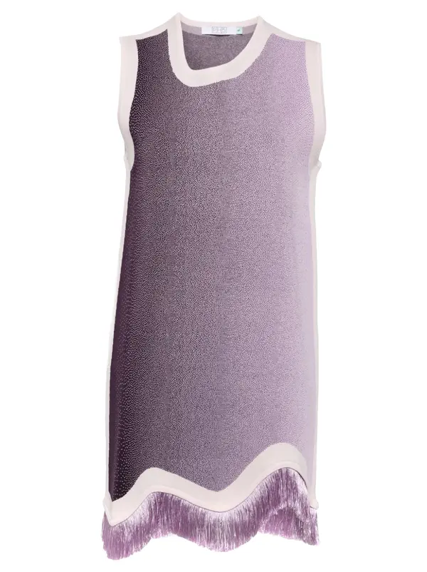 Ph5 Daisy Gradient-print Fringed Dress - Purple