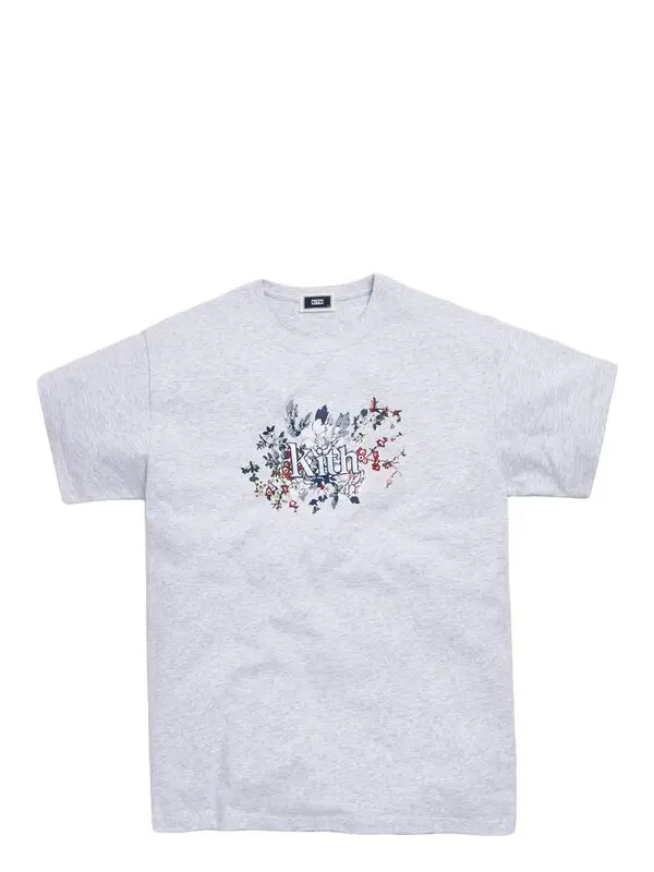 Kith Floral Serif Tee Shirt - Heather Grey