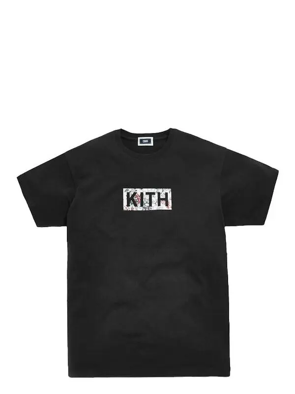 Kith Floral Classic Logo Tee Shirt - Black