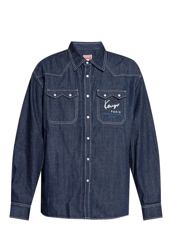 Kenzo Denim Western Shirt - Blue