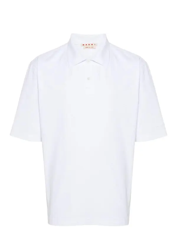 Marni Logo-patch Polo Shirt - White