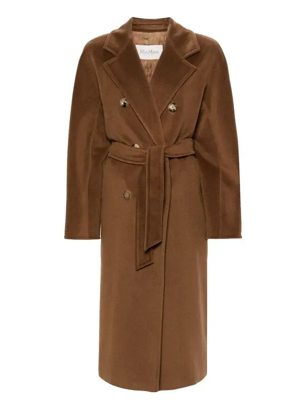 Max Mara Madame 101801 Double-breasted Coat - Brown