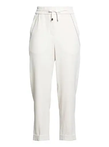 Peserico Tapered Crepe Pants - Off White