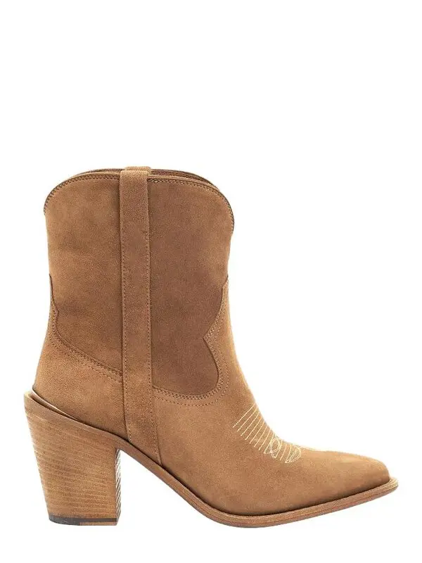 Partlow Leigh Anne 90mm Suede Ankle Booties - Brown