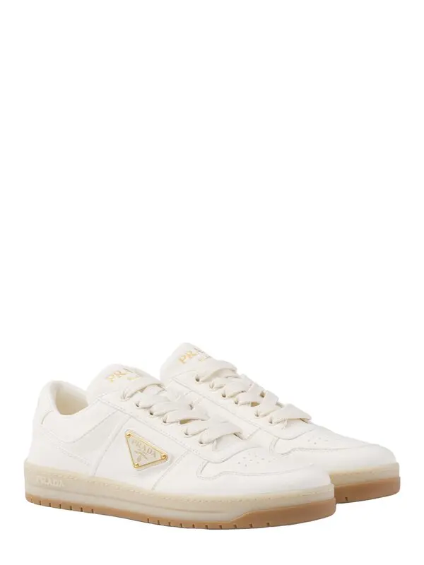 Prada Downtown Nappa Leather Sneakers - Ivory