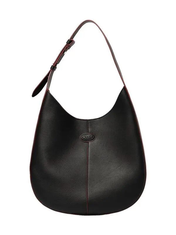 TOD'S Leather Shoulder Bag - Black