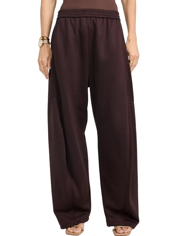 Tibi Petite Active Knit Winslow Pants - Brown