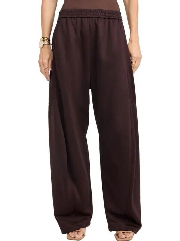 Tibi Petite Active Knit Winslow Pants - Brown