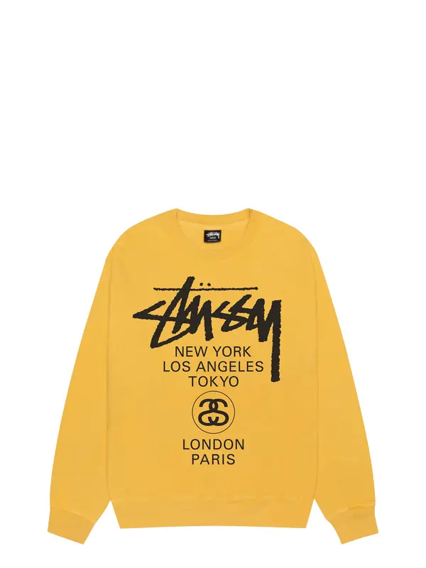 StÜssy World Tour Crew - Yellow