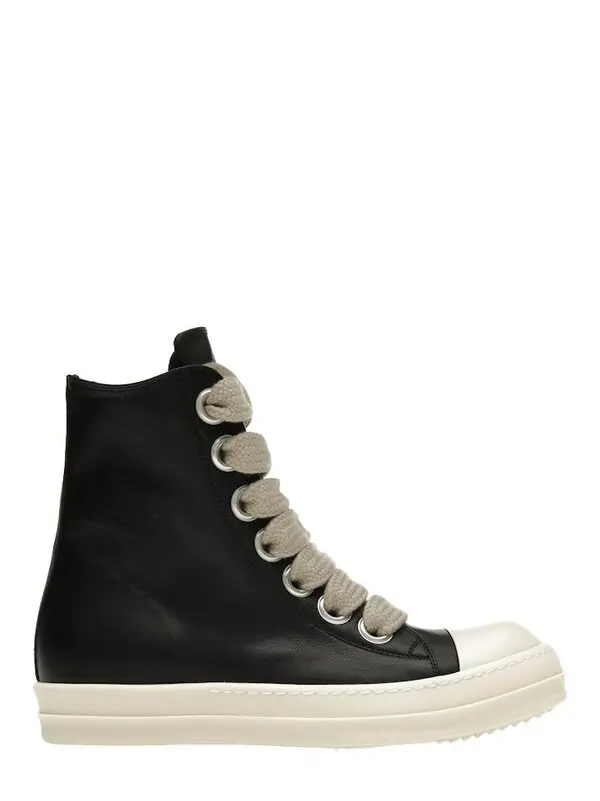 Rick Owens Porterville Jumbolaced High-top Sneakers - Black/white/grey