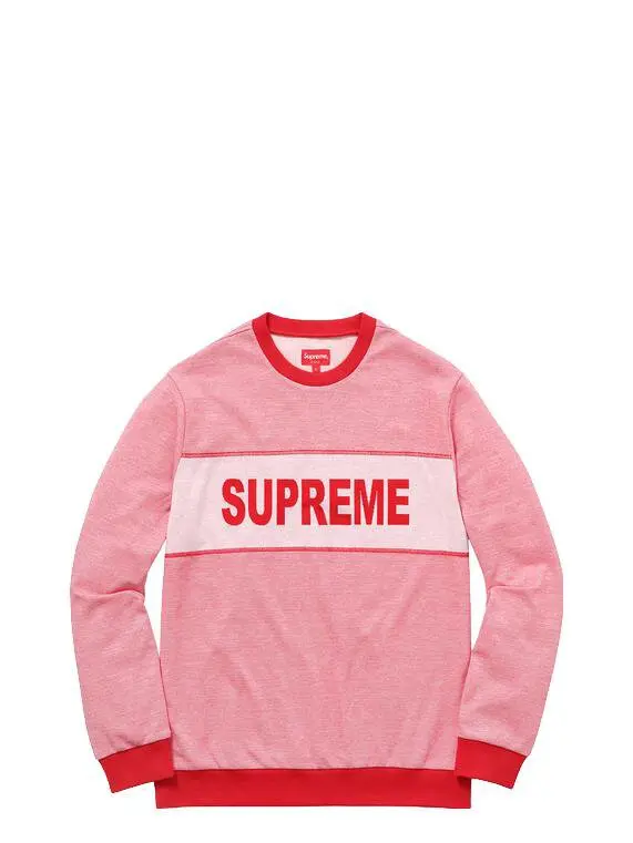 Supreme Logo Crewneck Sweatshirt - Red