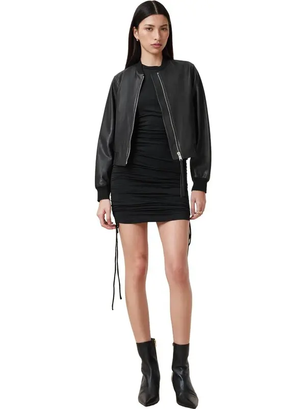 ALLSAINTS Osten Leather Bomber Jacket - Black