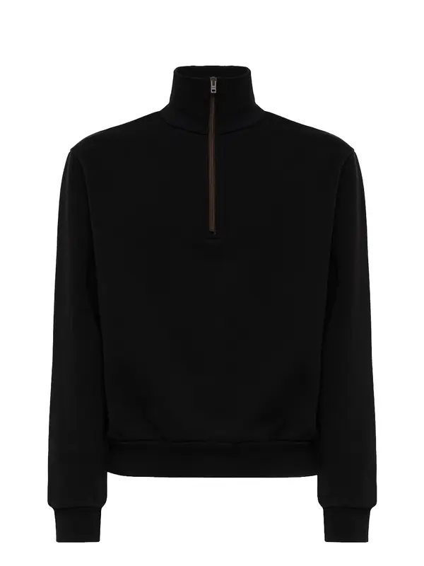 Acne Studios Half Zip Sweatshirt - Black