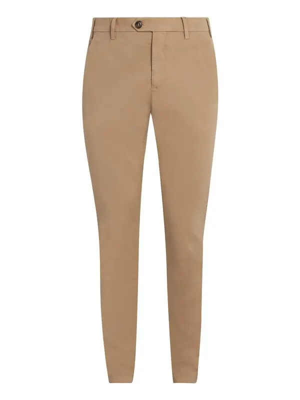 Canali Stretch-cotton Chinos - Beige