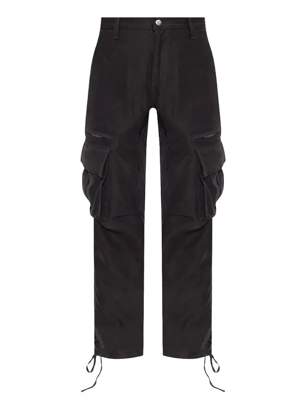 Rhude Straight-leg Cargo Trousers - Black