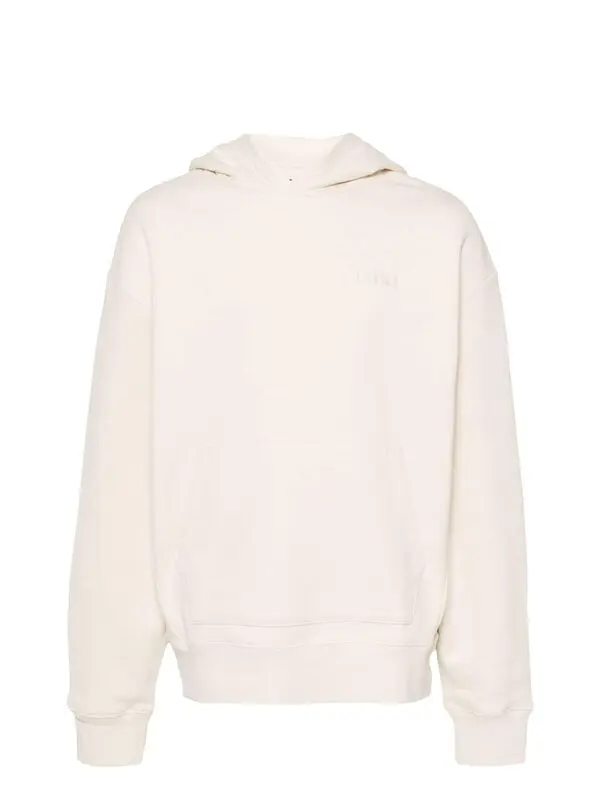 Amiri Logo-embroidered Cotton Hoodie - White