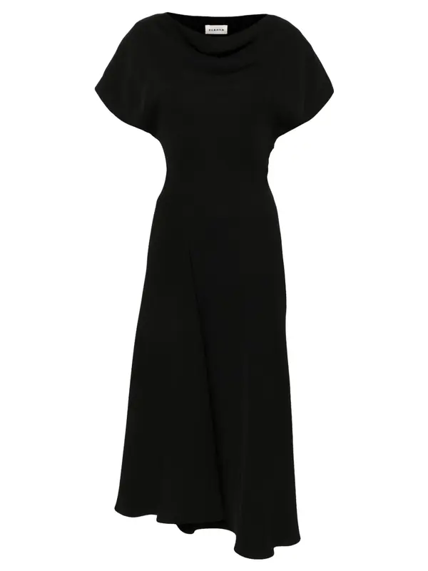P.a.r.o.s.h Flared Cady Maxi Dress - Black