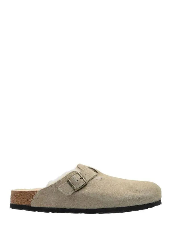 BIRKENSTOCK Boston Suede Slippers - Neutrals